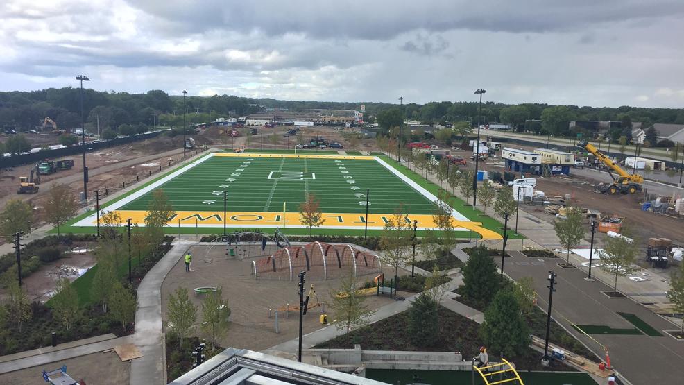 Football field, playground and park next to open in Titletown District ...